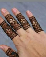 20 Simple And Easy Finger Mehndi Designs for Back Side