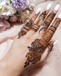 20 Simple And Easy Finger Mehndi Designs for Back Side