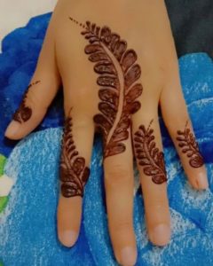 20 Simple And Easy Finger Mehndi Designs for Back Side