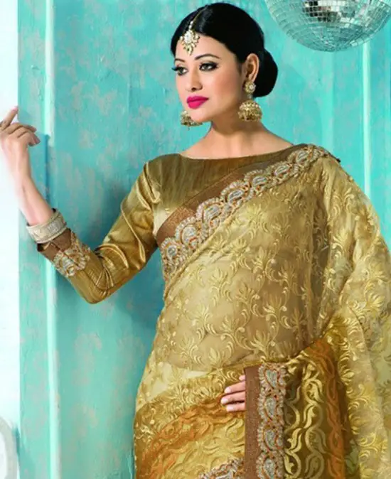 23 Amazing Blouse Designs for Golden Sarees