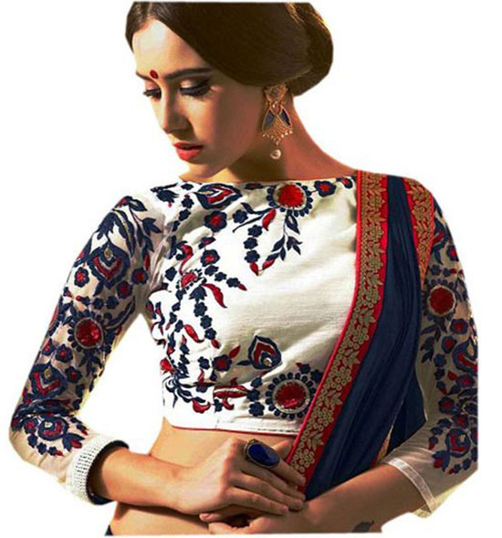 18 Trendy Saree blouses With Three Forth Sleeves Hands Blouse Designs