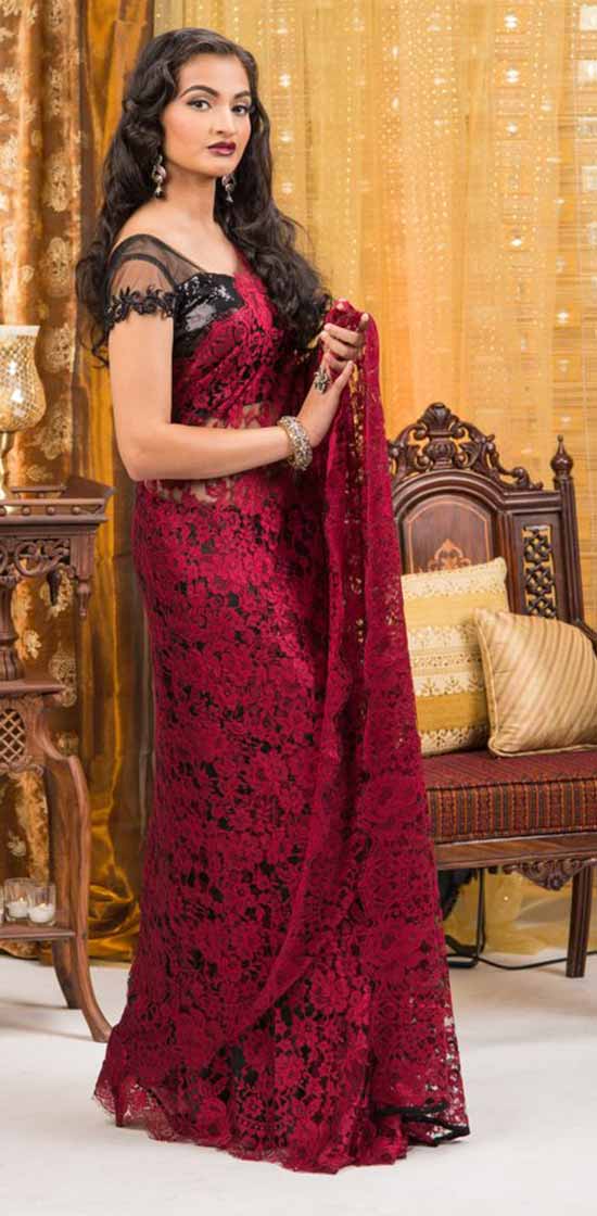 20 Different Look Gorgeous In Your Chantilly Lace Saree