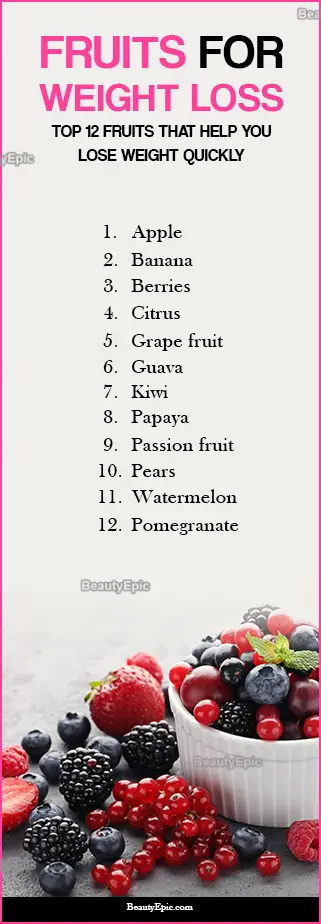 Fruits for Weight Loss - Top 12 Fruits To Eat To Lose Weight Quickly