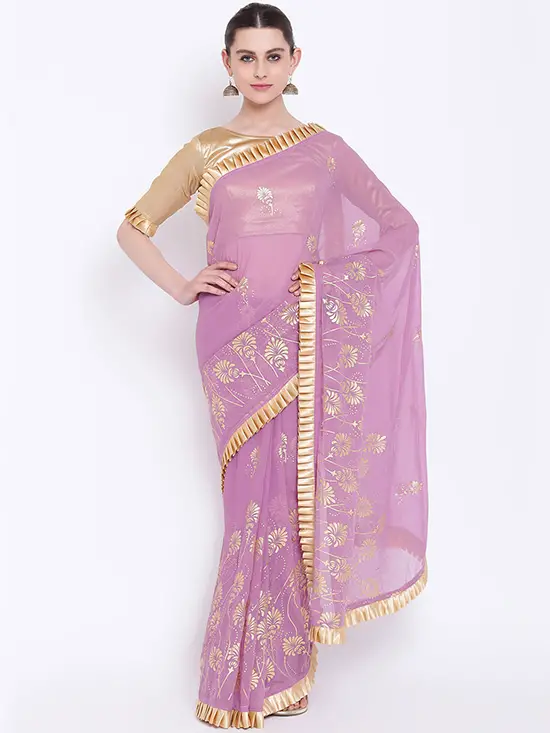Lavender Sarees - 25 Trendy Lavender Colour Sarees