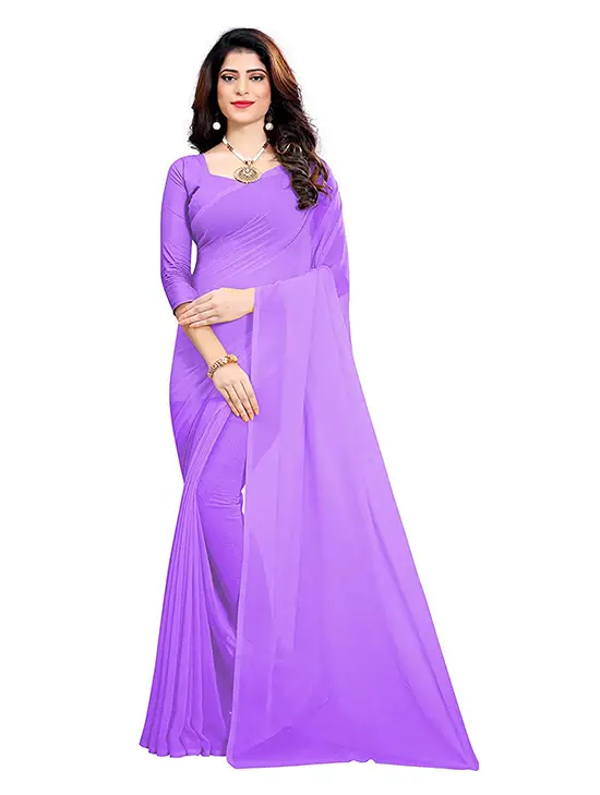 Lavender Sarees - 25 Trendy Lavender Colour Sarees
