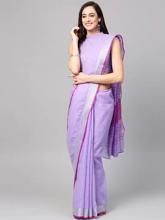 Lavender Sarees - 25 Trendy Lavender Colour Sarees
