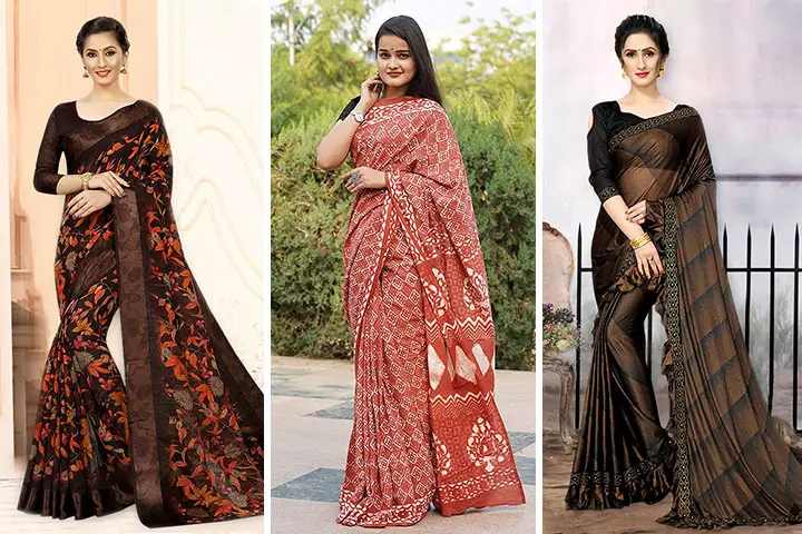 20 Latest Copper Colour Sarees for Women