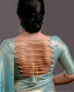 20 Latest High Neck Blouse Back Designs
