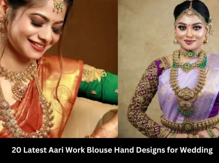 20 Latest Aari Work Blouse Hand Designs For Wedding