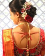 20 Beautiful Kathpadar Saree Back Neck Blouse Designs