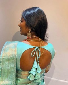 20 Modern Cotton Saree Back Neck Blouse Design In 2025