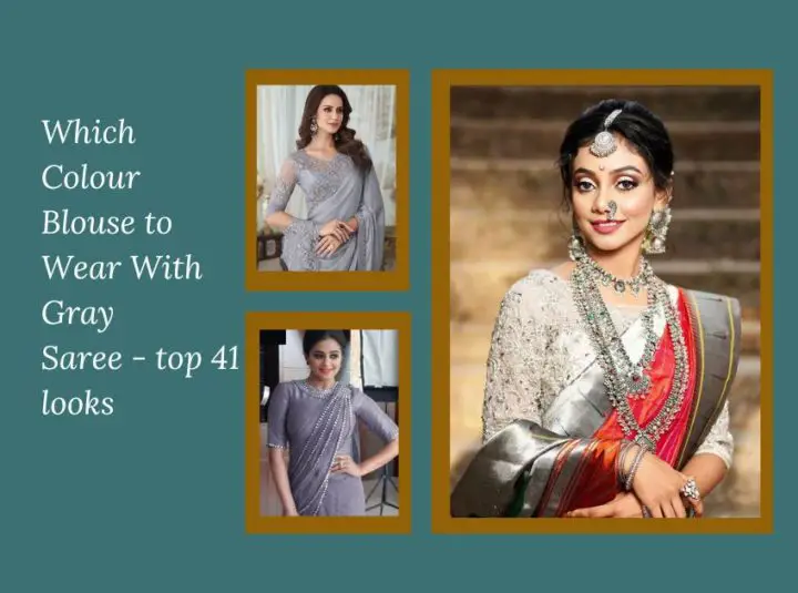 Pure Elegance: 41 Blouse Colors That Enhance Your Gray Saree! In 2025