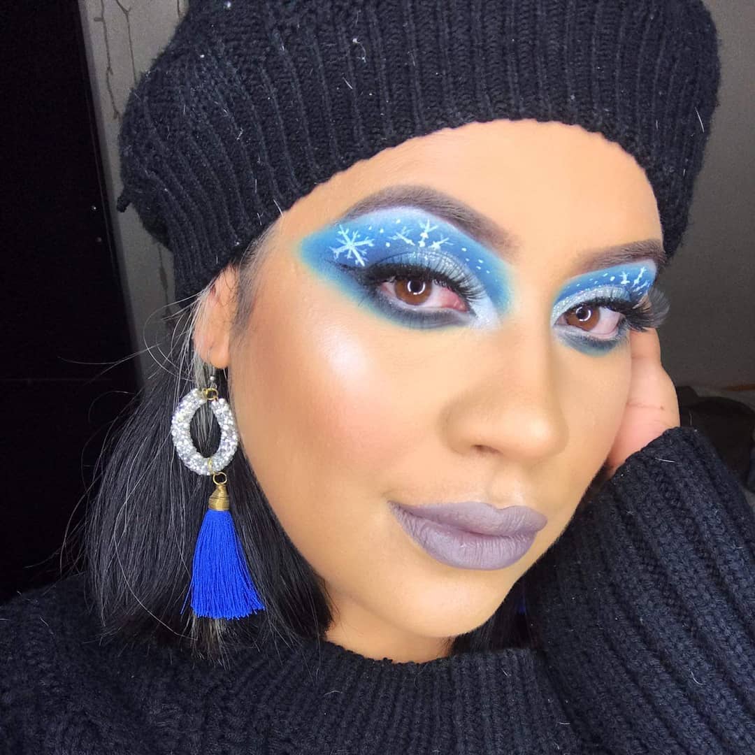 20 Enchanting Christmas Snowflake Eye Makeup Looks For A Dazzling ...